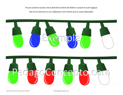 Lumières de Noël en série - PedagoConcepto