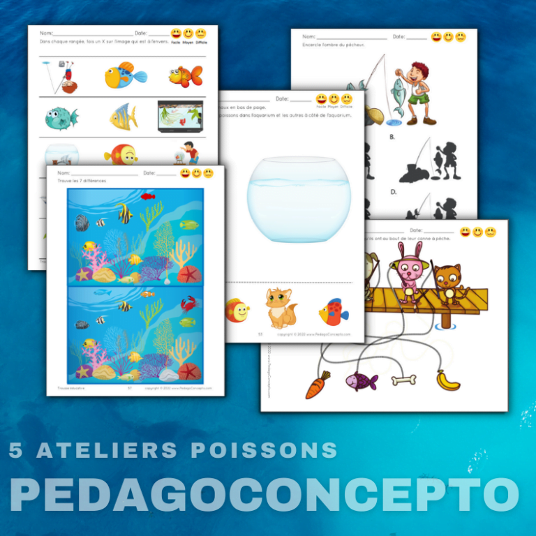 5 ateliers poissons - PedagoConcepto
