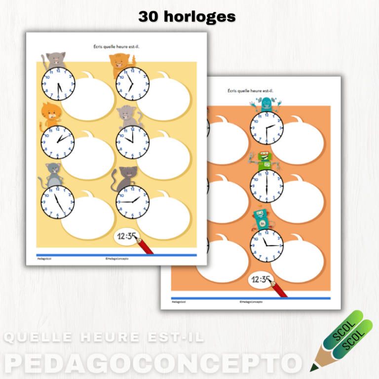 Quelle heure est-il - PedagoConcepto
