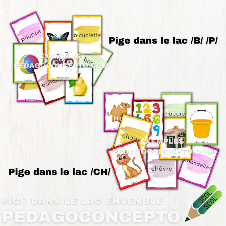 Pige dans le lac ensemble - PedagoConcepto