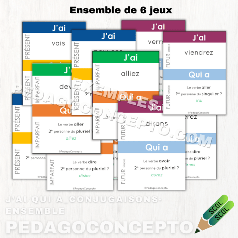 J’ai qui a_Conjugaisons-Ensemble - PedagoConcepto