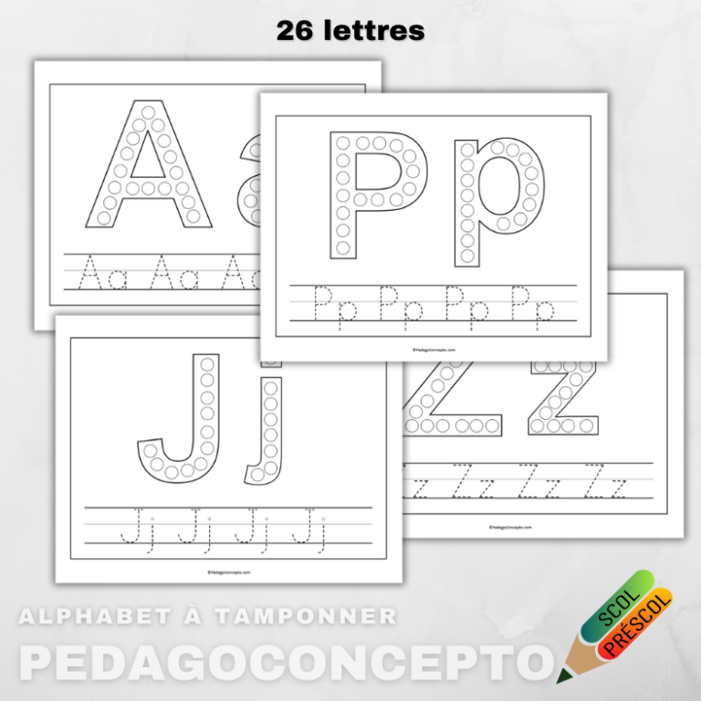 Alphabet à tamponner - PedagoConcepto