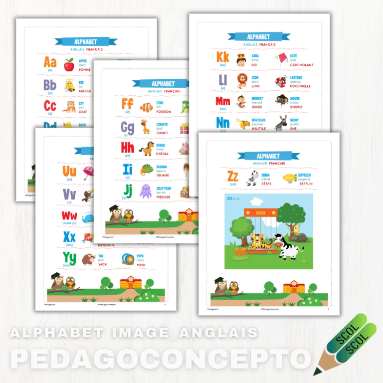 Alphabet imagé_Anglais - PedagoConcepto