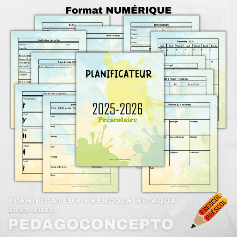 Planificateur éducatrice éducateur 2025-2026_AQUA - PedagoConcepto