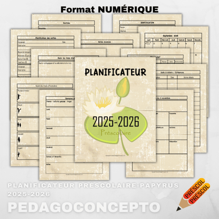 Planificateur éducatrice éducateur 2025-2026_PAPYRUS - PedagoConcepto