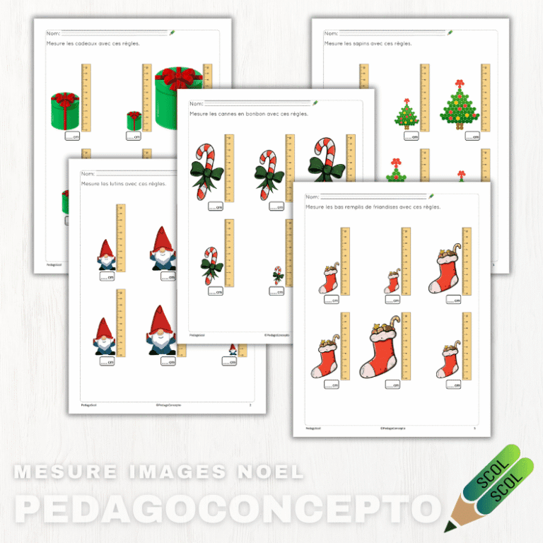 Mesure images Noël - PedagoConcepto