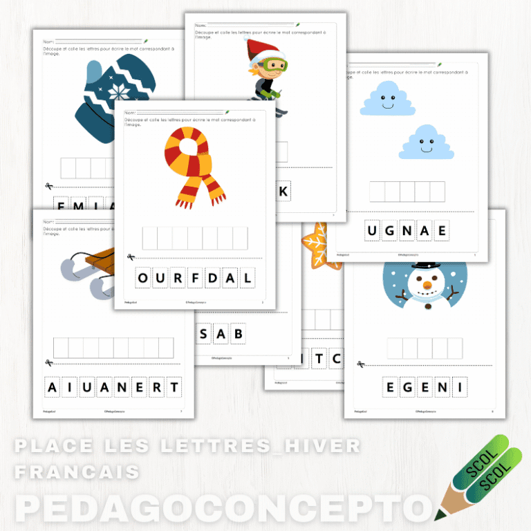 Place les lettres_Hiver_Francais - PedagoConcepto